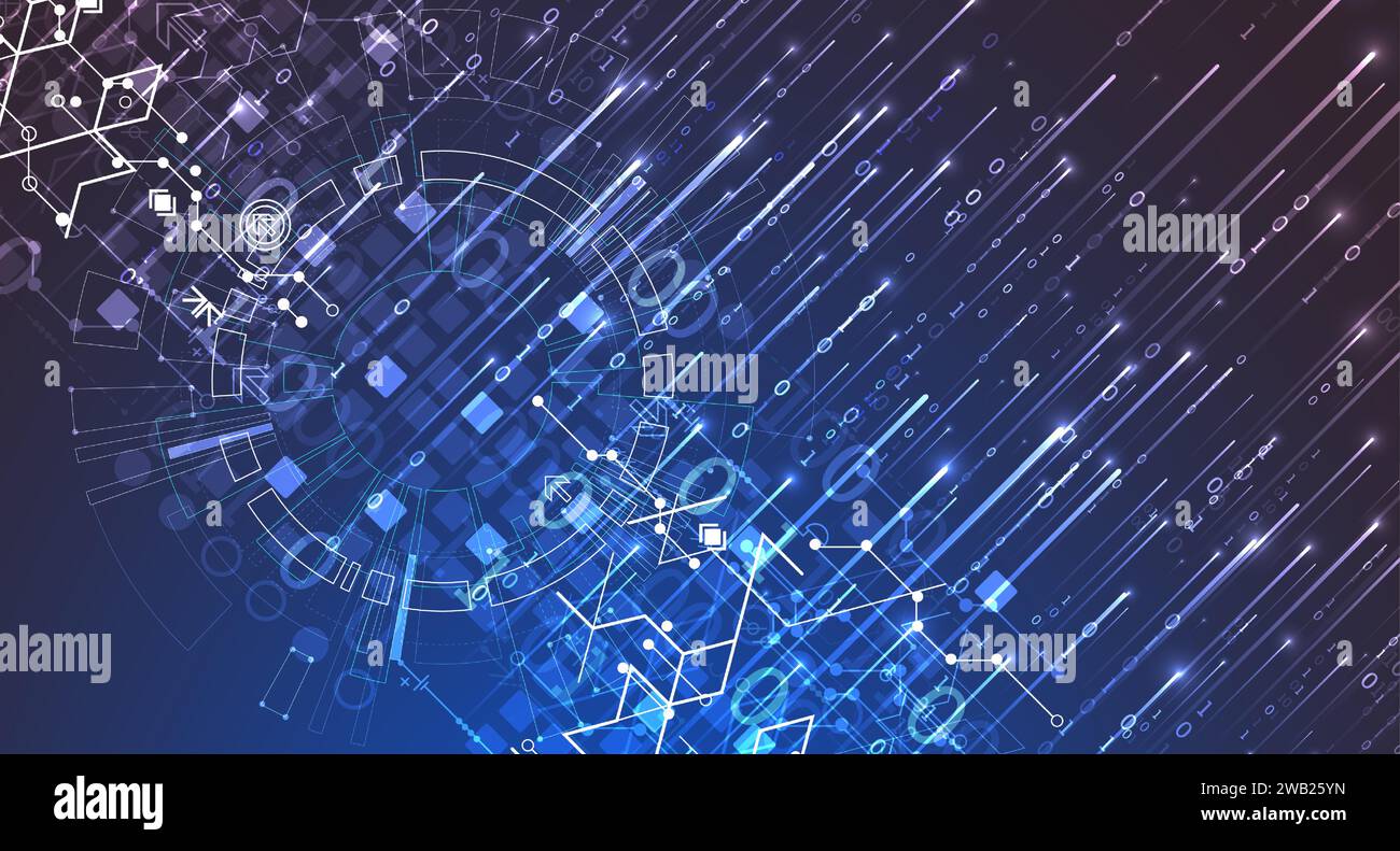 Handmade abstract technology concept. Circuit board, high computer ...