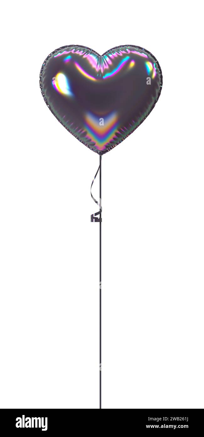 Holographic Balloon Heart Stock Photo - Alamy