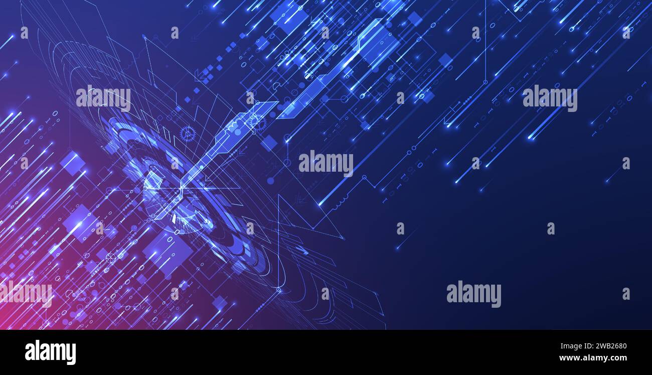 Handmade abstract technology concept. Circuit board, high computer ...