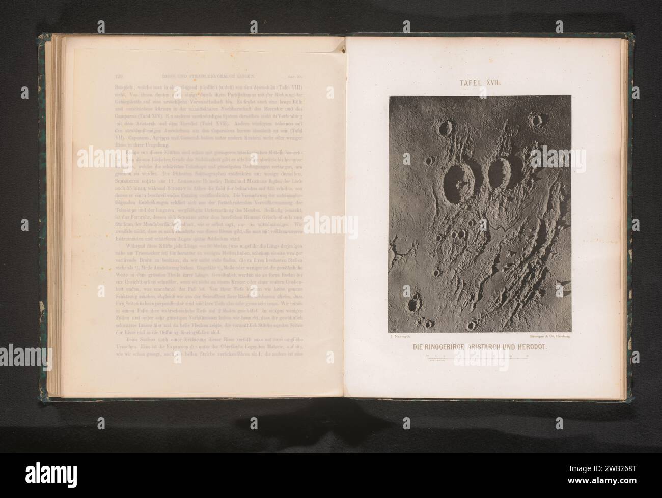 Plaster model of the moon craters Aristarchus and Herodotus, seen from ...