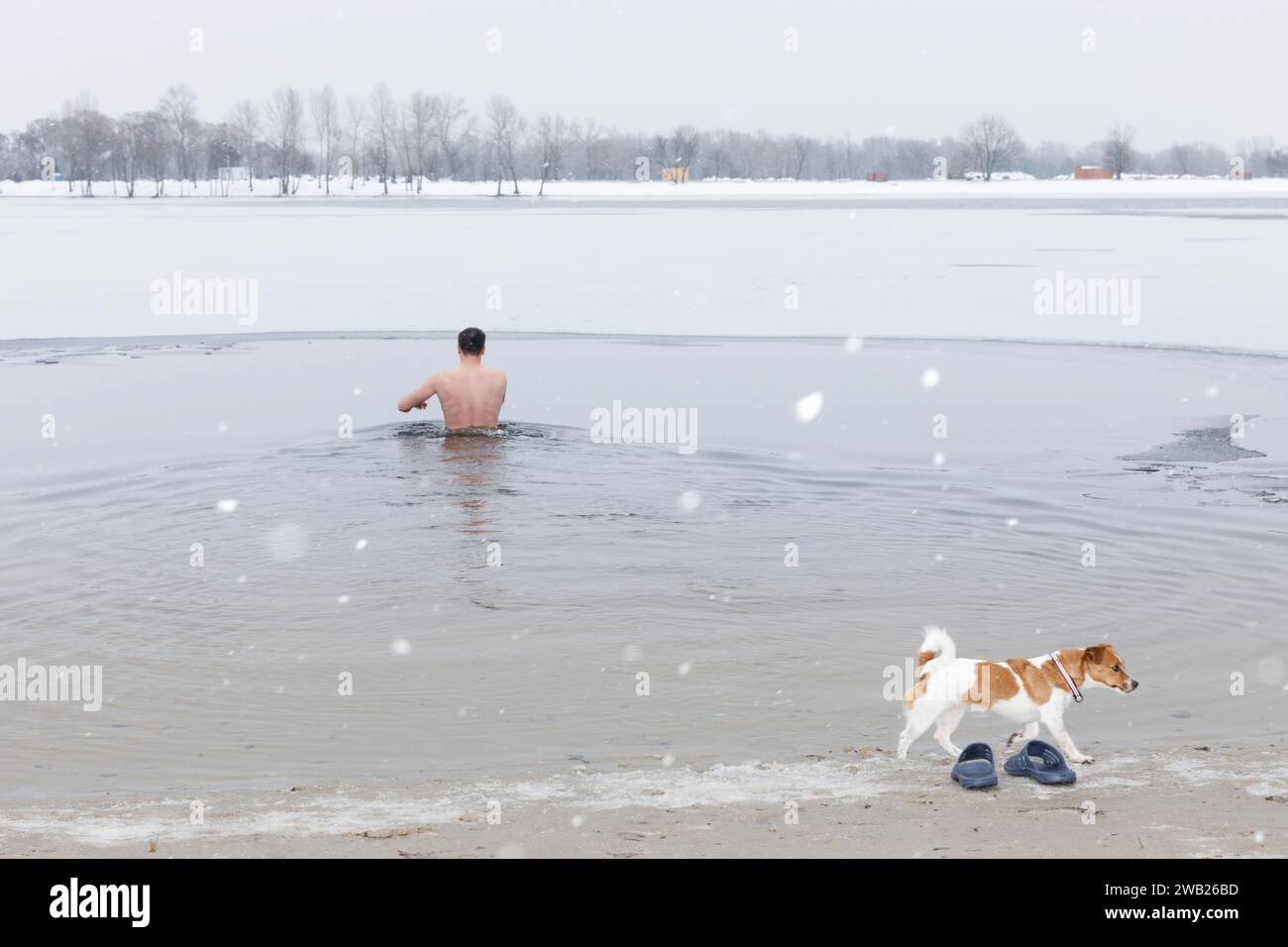KYIV, UKRAINE - Jan. 06, 2024: Ukrainian believers walking into the ...