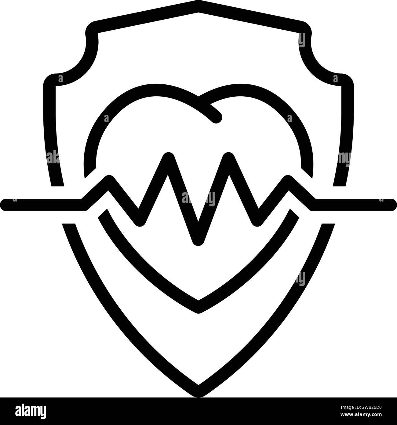 Insurance life icon Black and White Stock Photos & Images - Alamy