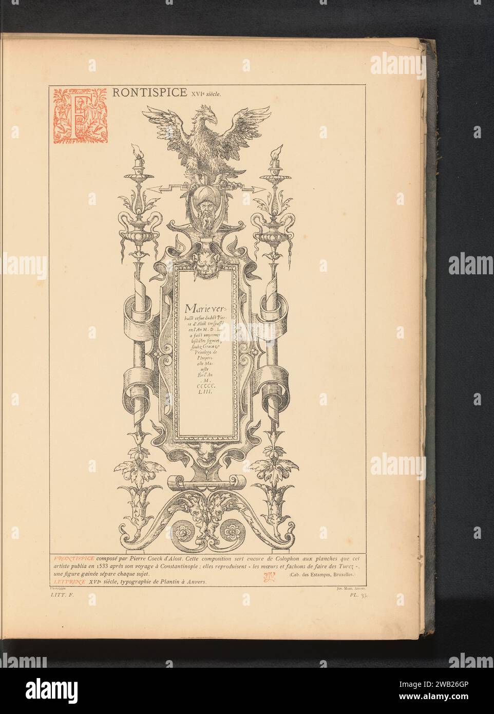 Reproduction of a title page with grotesken, designed by Pieter Coecke ...