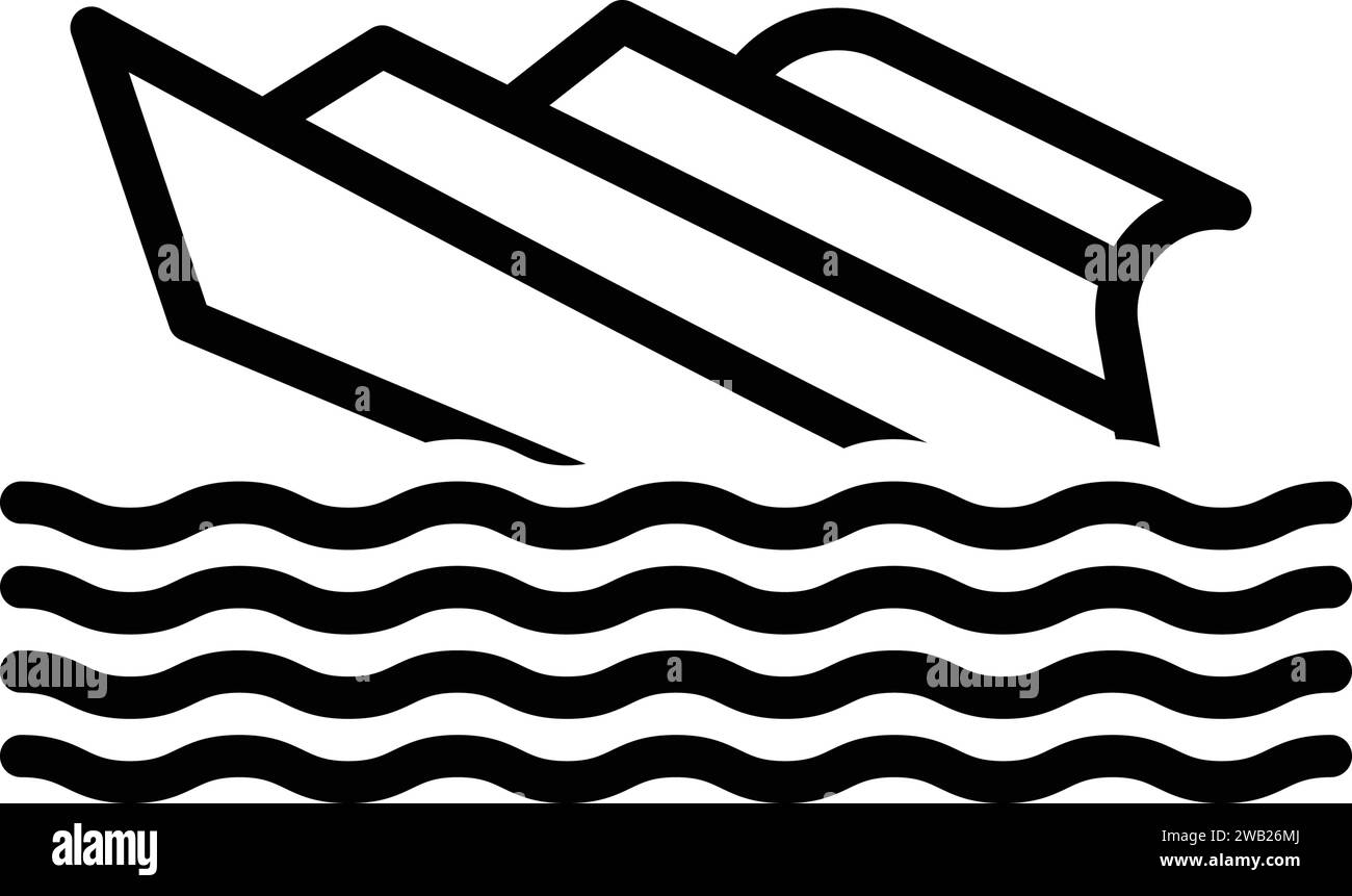 Icon for shipwreck,capsized Stock Vector Image & Art - Alamy
