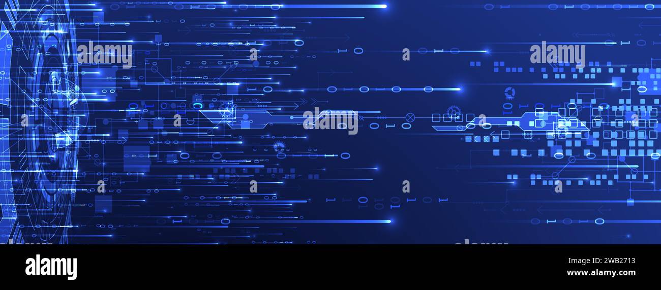 Handmade abstract technology concept. Circuit board, high computer ...