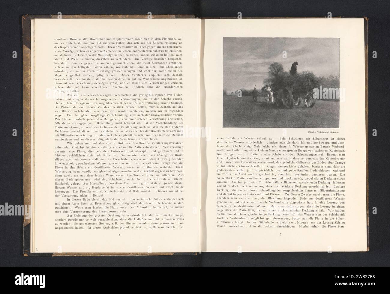 Two farmers on the land with a horse with a hay wagon, Charles ...