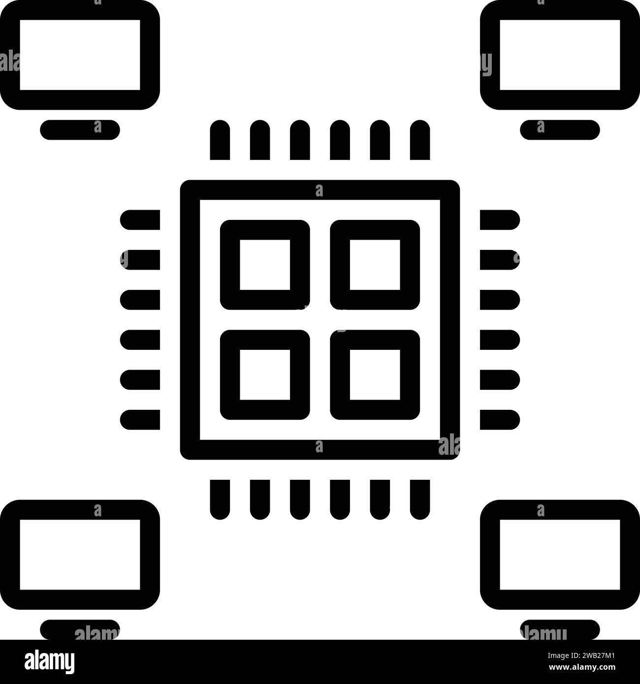 Multitasking icon vector symbol Cut Out Stock Images & Pictures - Alamy