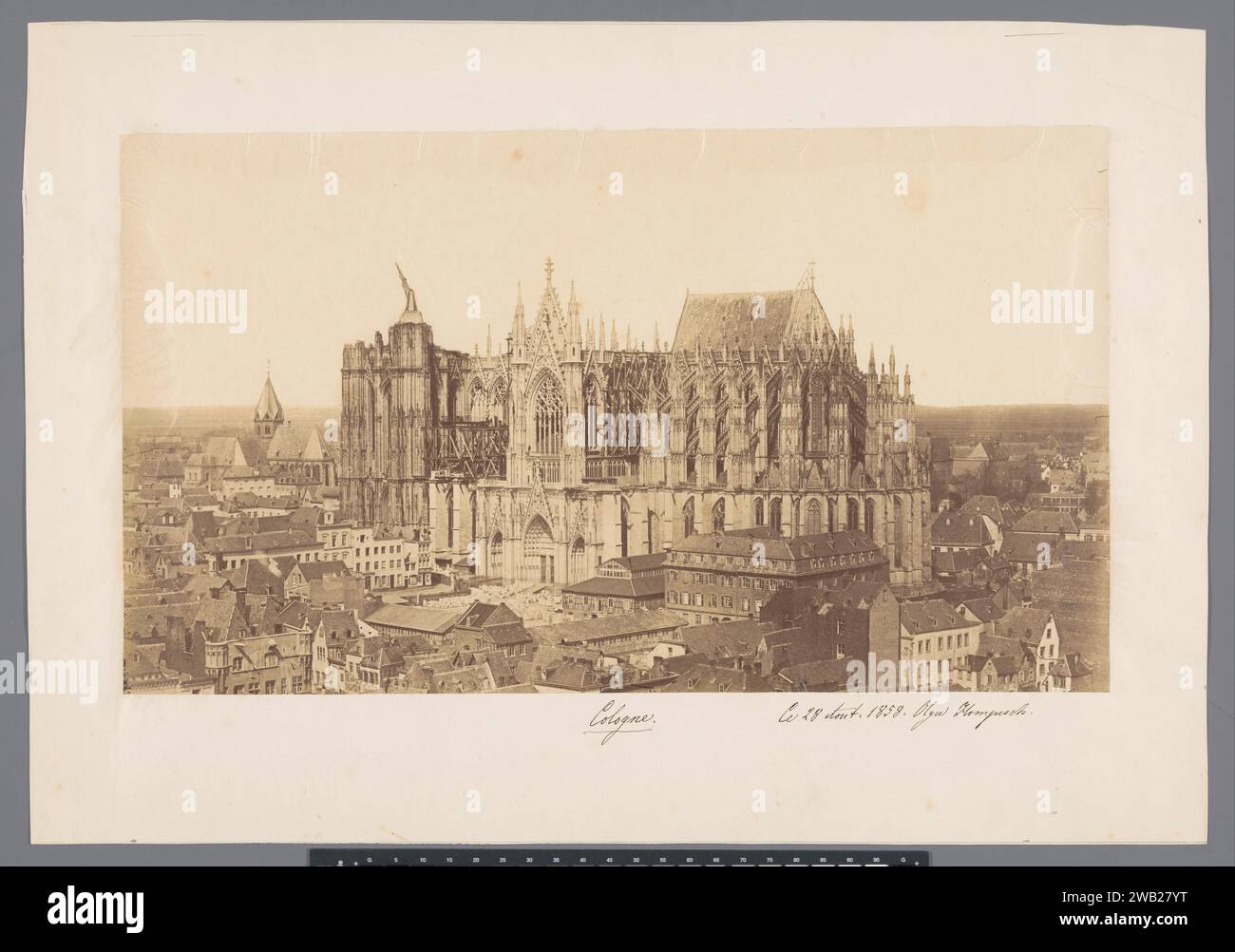 View of the Dom of Cologne under construction, Olga Hompesch, 1858 ...