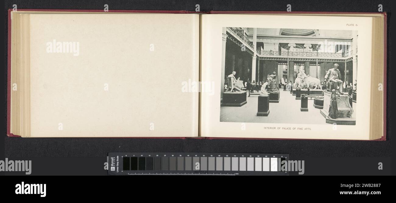Interior of a room with sculptures in the Palace of Fine Arts on the ...