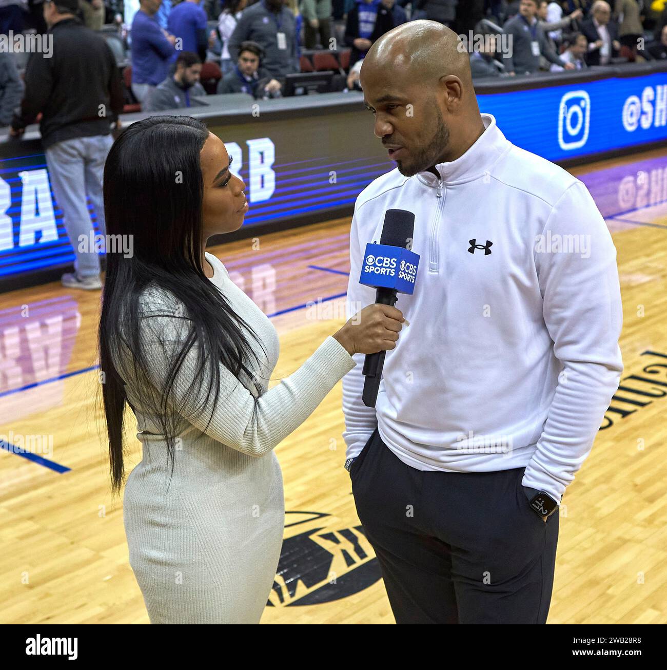 Seton Hall Pirates head coach Shaheen Holloway take questions from CBS ...