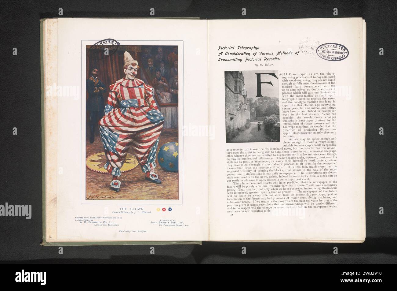 Reproduction of the painting The Clown by John L. Wimbush, John Swain ...