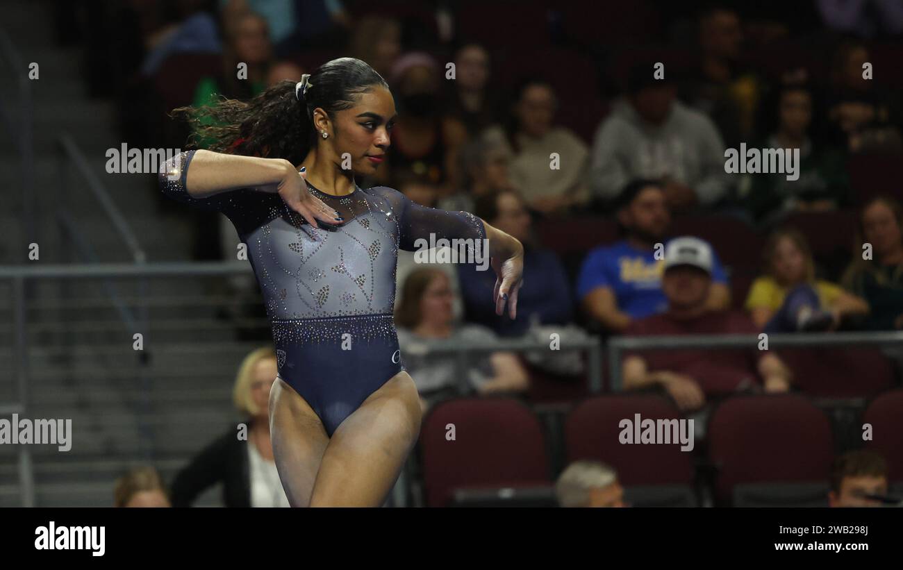 Las Vegas, Nevada, USA. 6th Jan, 2024. Gymnast eMjae Frazier from the ...