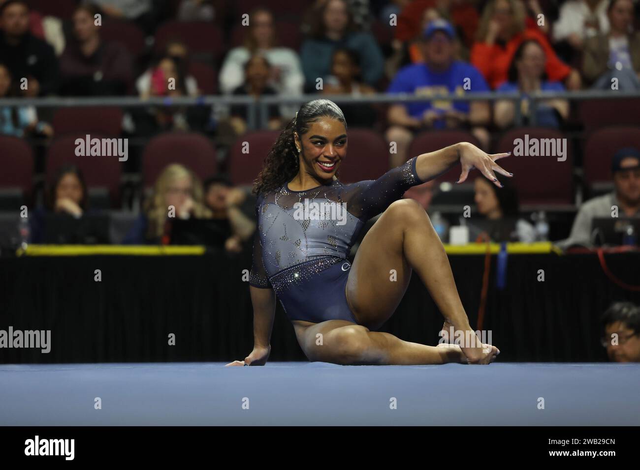 Las Vegas, Nevada, USA. 6th Jan, 2024. Gymnast eMjae Frazier from the ...