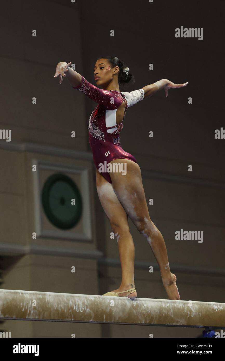 Las Vegas, Nevada, USA. 6th Jan, 2024. Shania Adams from the University ...