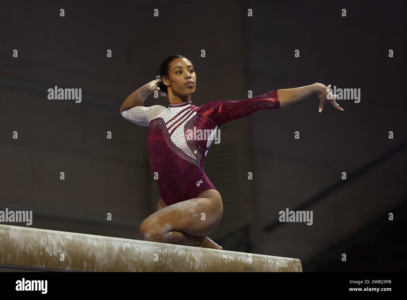 Las Vegas, Nevada, USA. 6th Jan, 2024. Shania Adams from the University ...