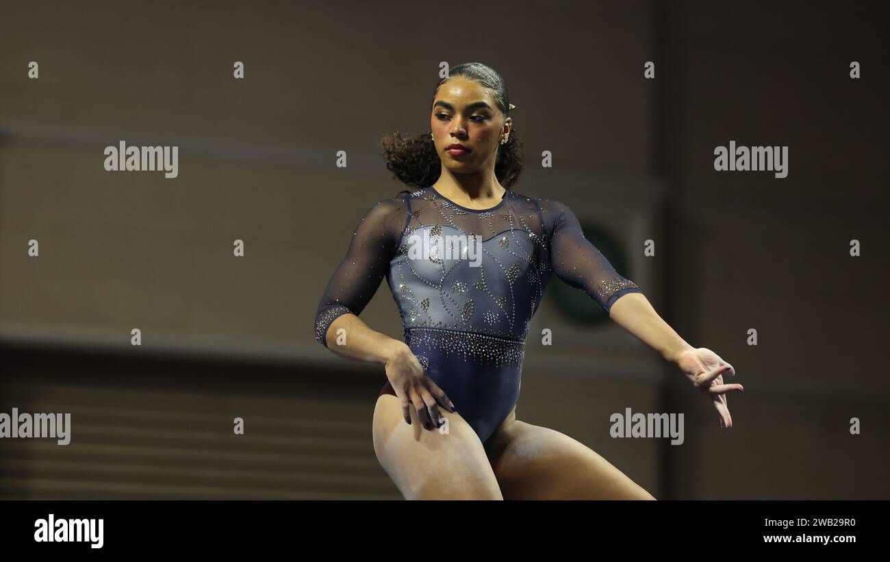 Las Vegas, Nevada, USA. 6th Jan, 2024. Gymnast eMjae Frazier from the ...