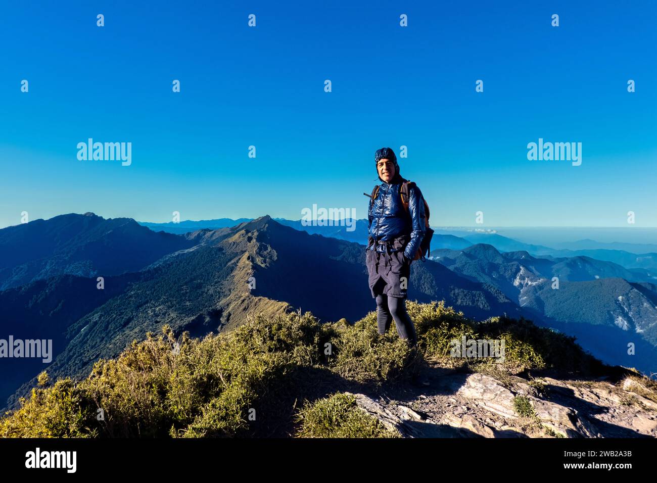 View of the beautiful ridge route on Mount Nenggao from the Nanhua ...