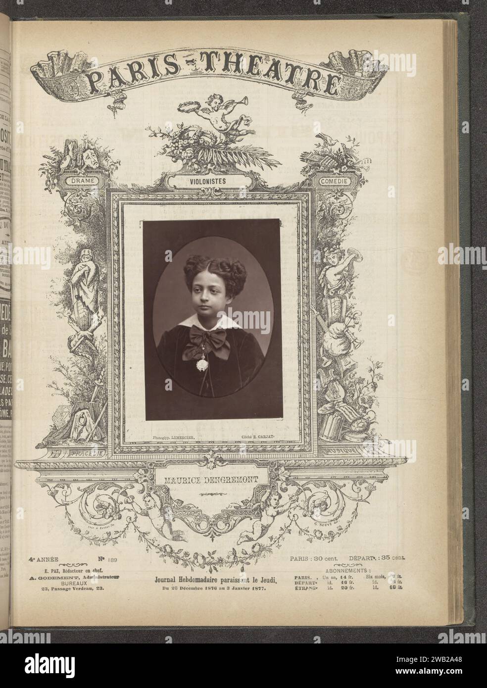 Portret van Maurice Dengremont, c. 1871 - before 1876 photomechanical ...