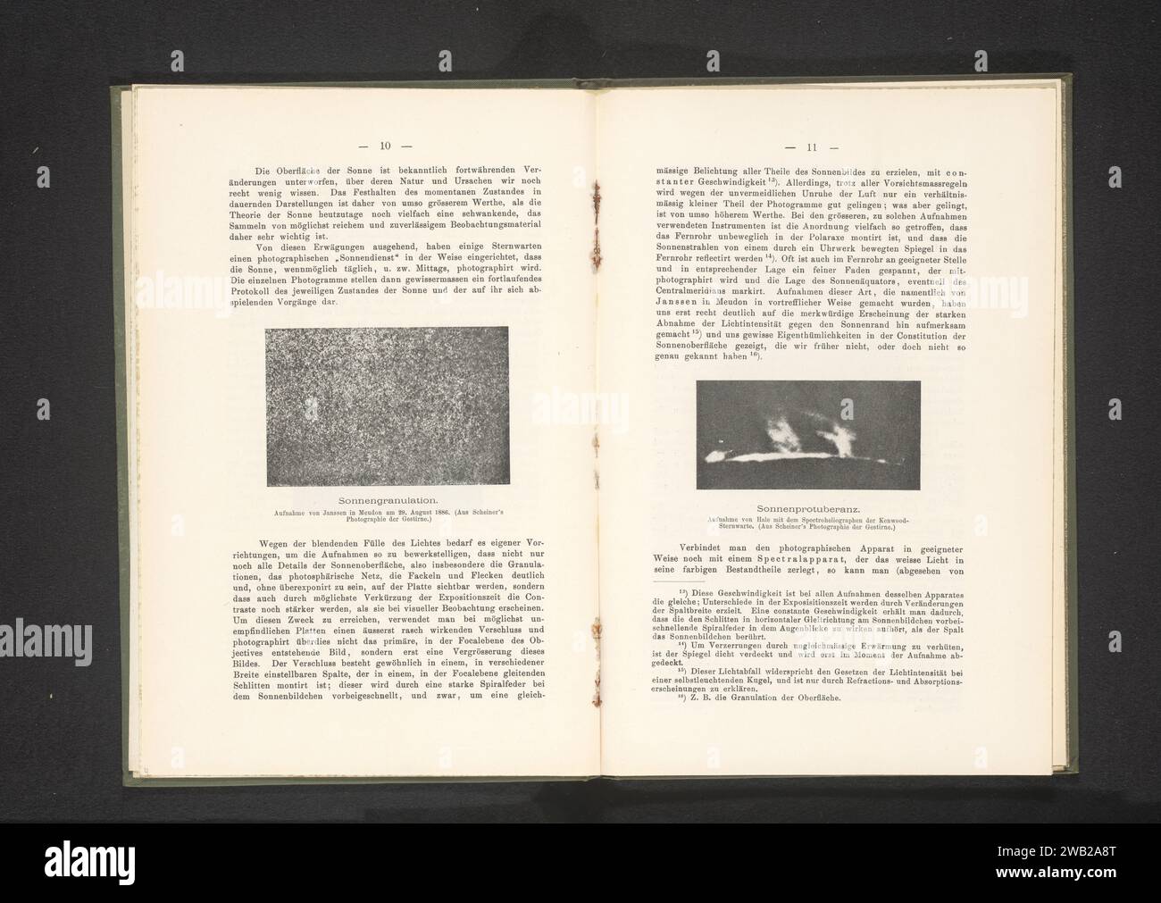 Granulation granules on the sun surface, Janssen, 1886 photomechanical ...