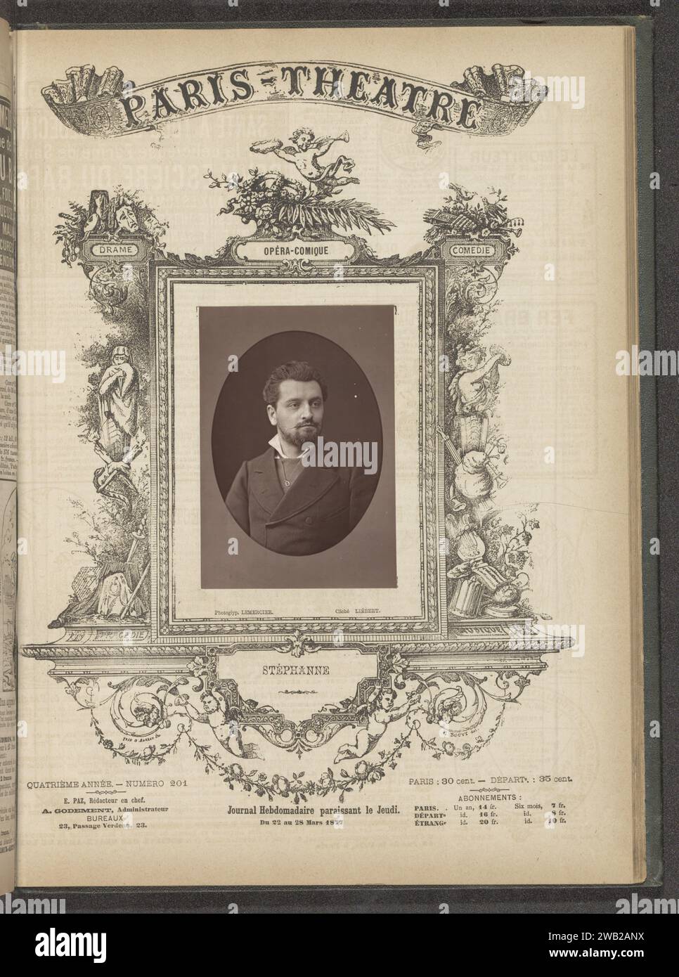 Portret van Théodore Stephanne, c. 1872 - before 1877 photomechanical ...
