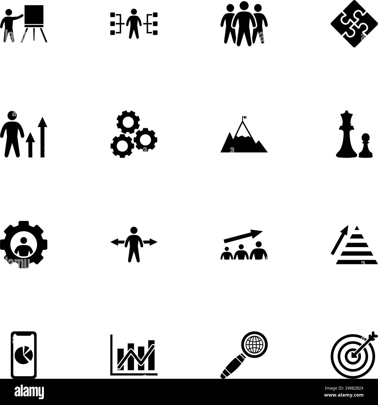 Strategy icon - Expand to any size - Change to any colour. Perfect Flat ...