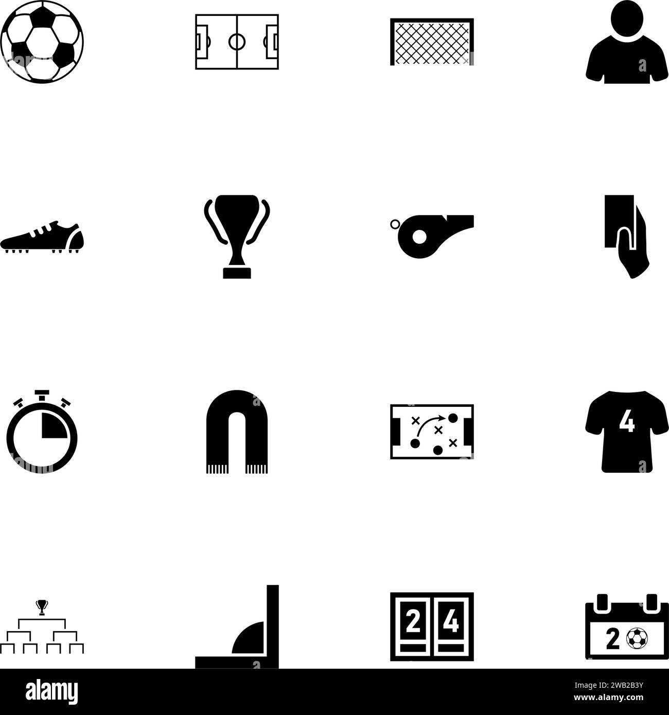 Soccer icon - Expand to any size - Change to any colour. Perfect Flat ...