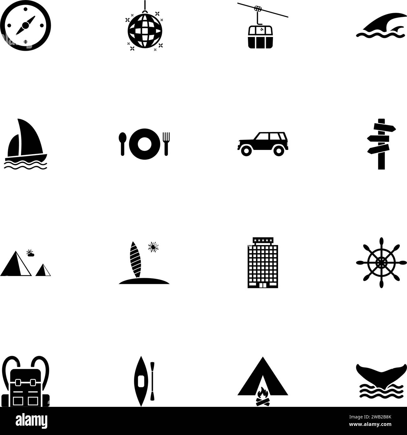 Vacation icon - Expand to any size - Change to any colour. Perfect Flat ...