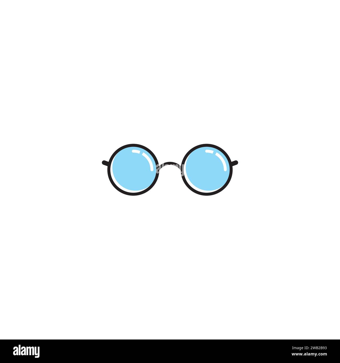 Round eyeglasses icon simple Stock Vector Images - Alamy
