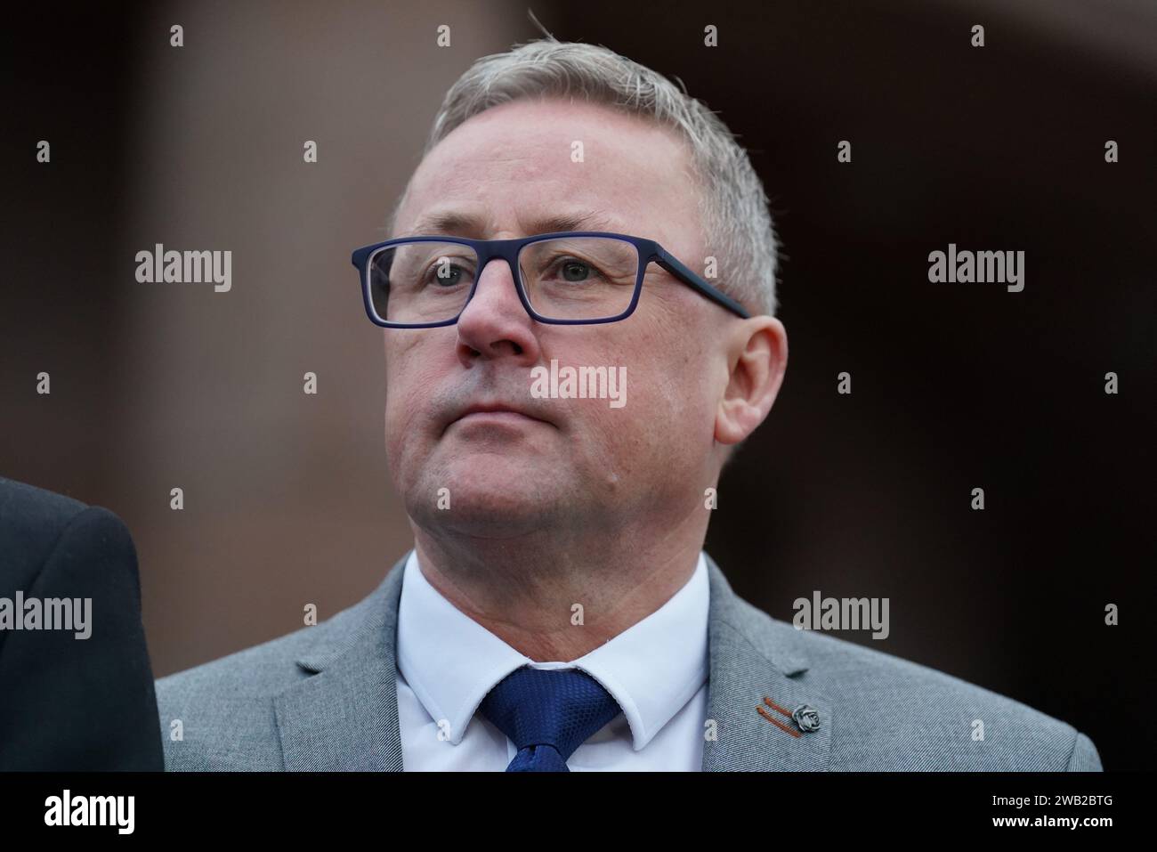 Stuart Allan, the father of Katie Allan, outside Falkirk Sheriff Court ...