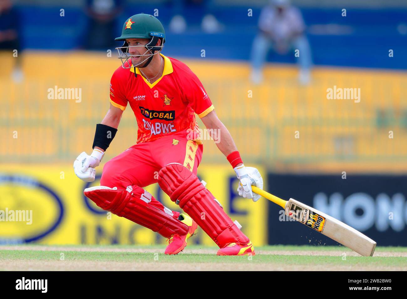 Colombo, Sri Lanka. 08th January 2024. Zimbabwe's captain Craig Ervine ...