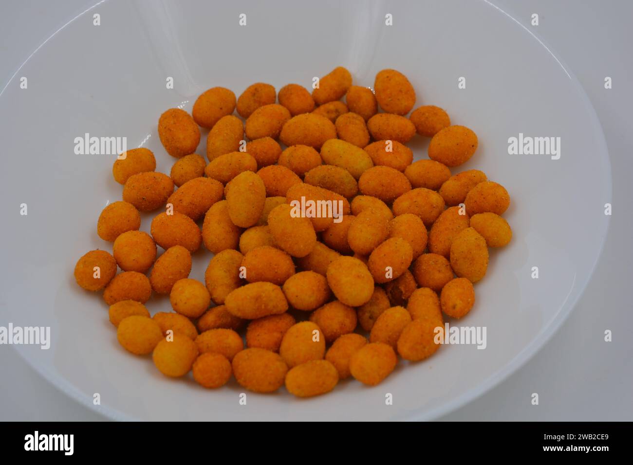 Quick food, snacks, salted battered peanuts and salted casings are ...