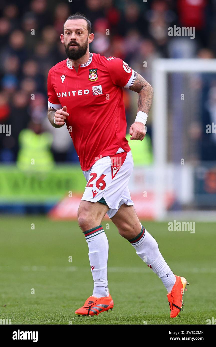 Shrewsbury, UK. 7th Jan, 2024. Steven Fletcher of Wrexham during the ...