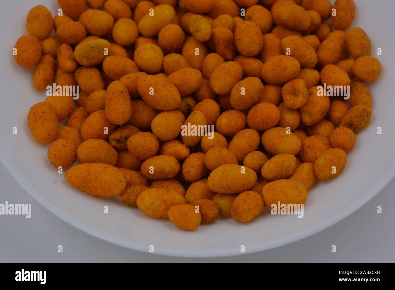 Quick food, snacks, salted battered peanuts and salted casings are ...