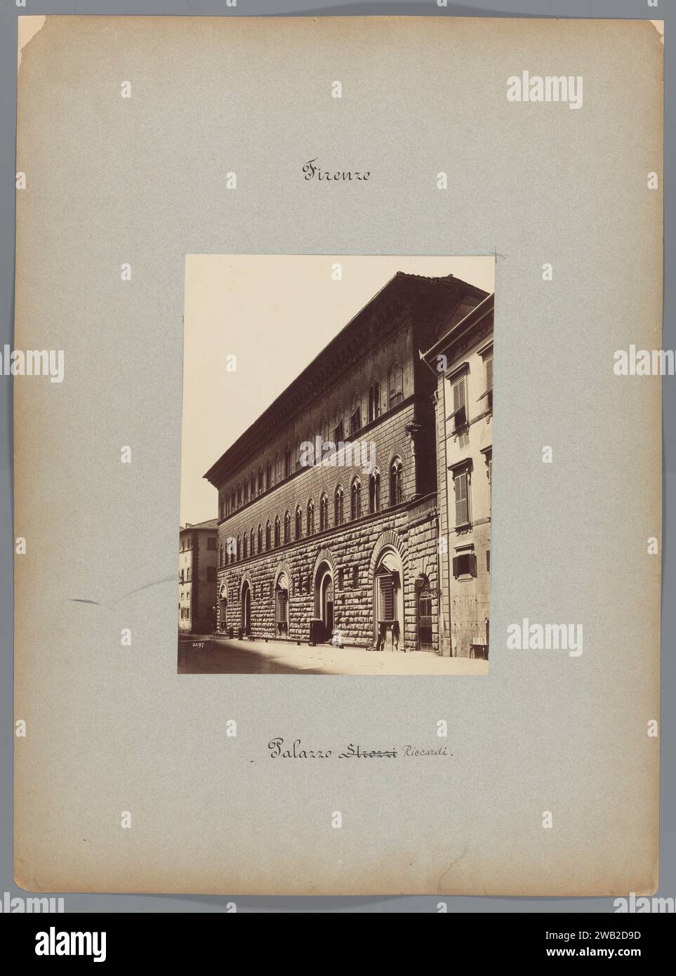View of the Palazzo Riccardi in Florence, Fratelli Alinari, c. 1865 - c ...