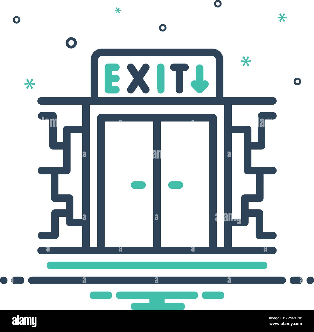 Emergency exit gate Stock Vector Images - Alamy