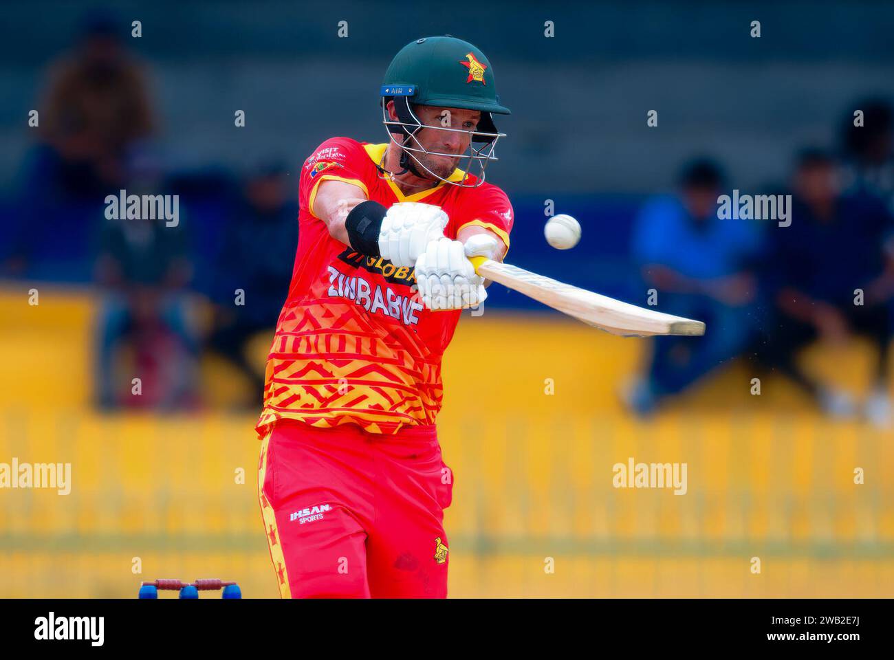 Colombo, Sri Lanka. 08th January 2024. Zimbabwe's captain Craig Ervine ...