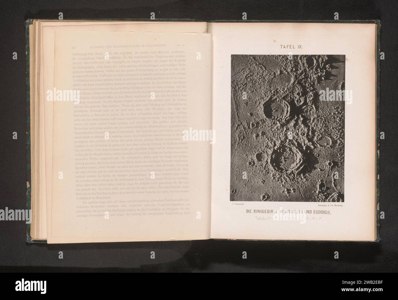 Plaster model of the moon craters Aristotle and Eudoxus, seen from ...