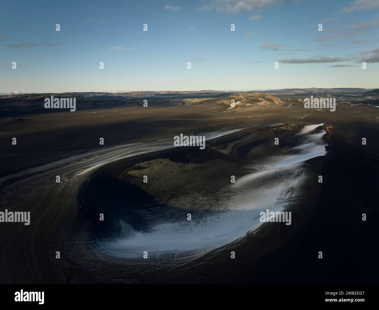 Amazing view of snowy land Stock Photo - Alamy