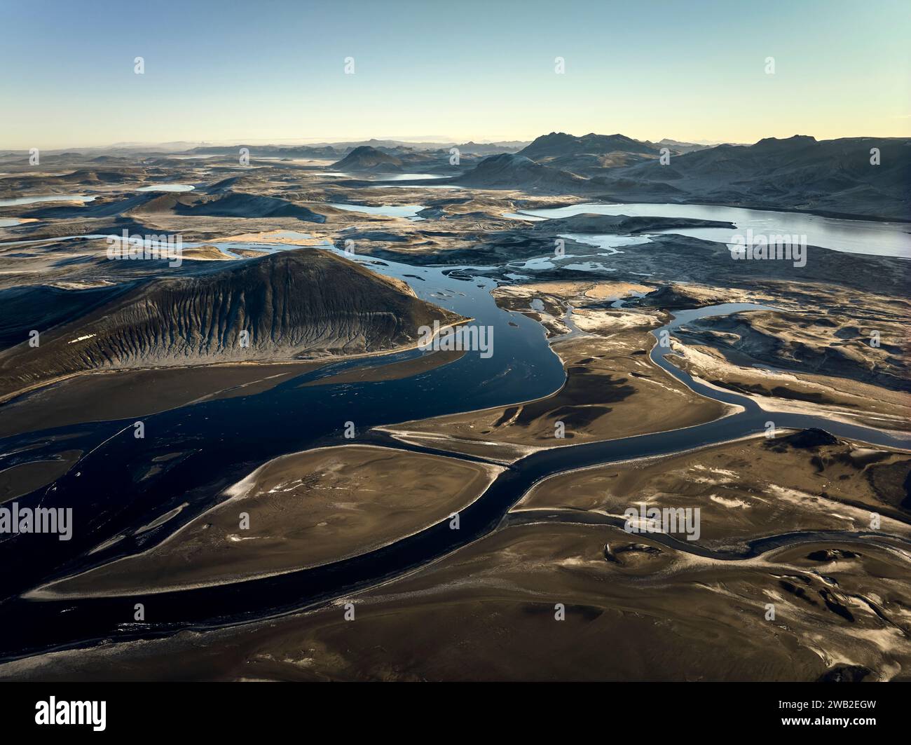 Aerial view desert valley river hi-res stock photography and images - Alamy