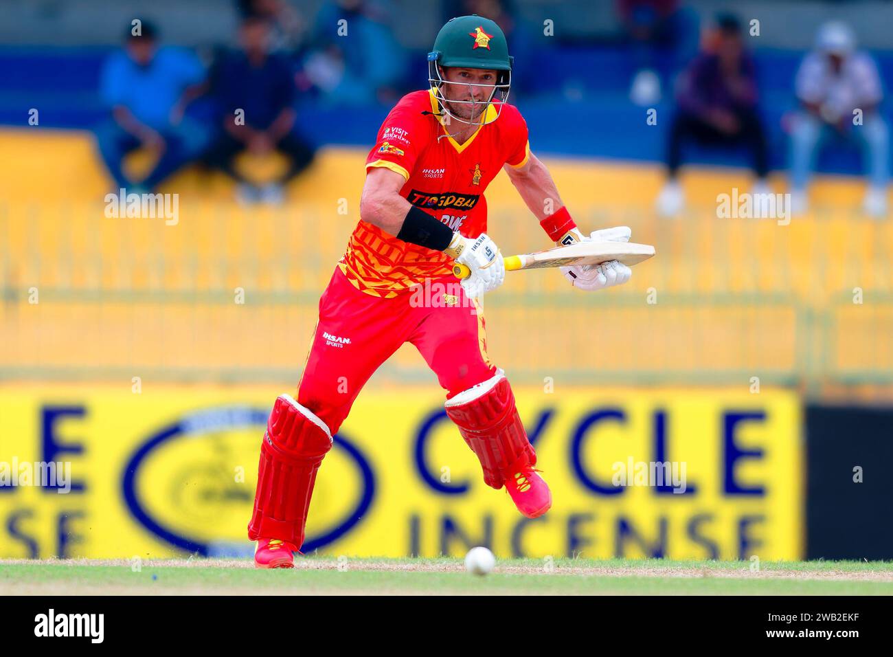 Colombo, Sri Lanka. 08th January 2024. Zimbabwe's captain Craig Ervine ...