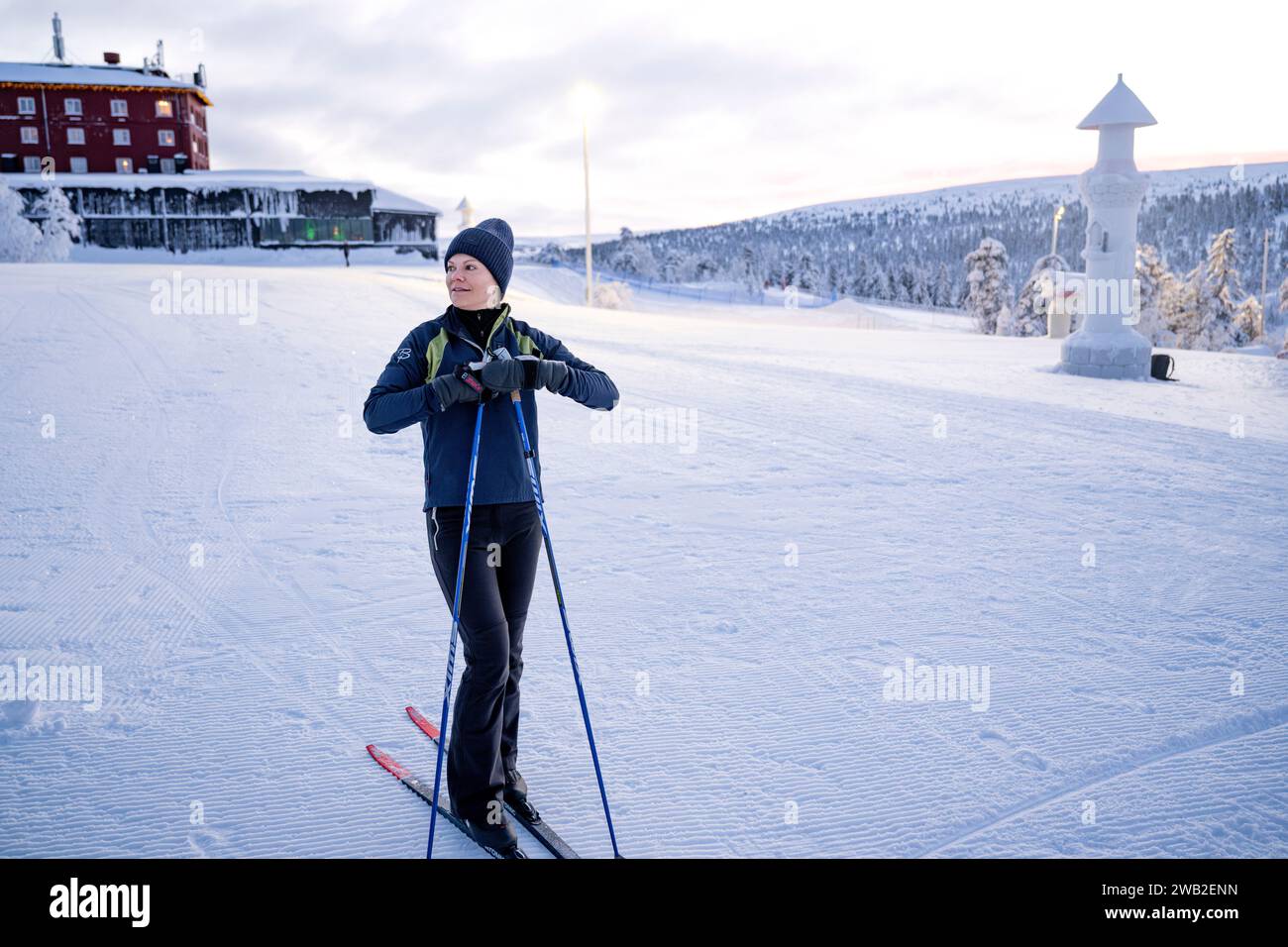 Salen, Sweden. 08th Jan, 2024. Sweden's Crown Princess Victoria cross ...
