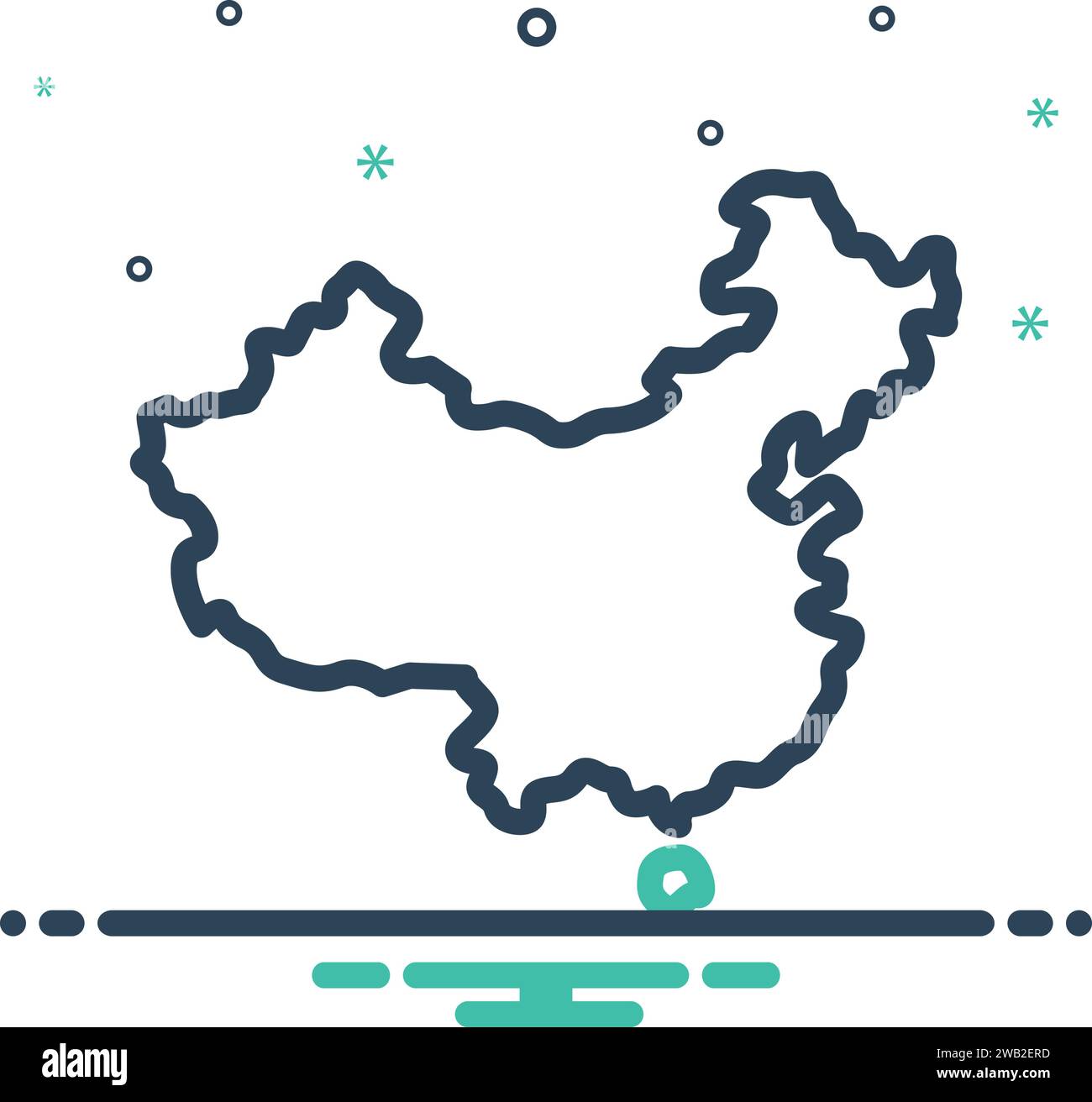 China logo map vector hi-res stock photography and images - Alamy