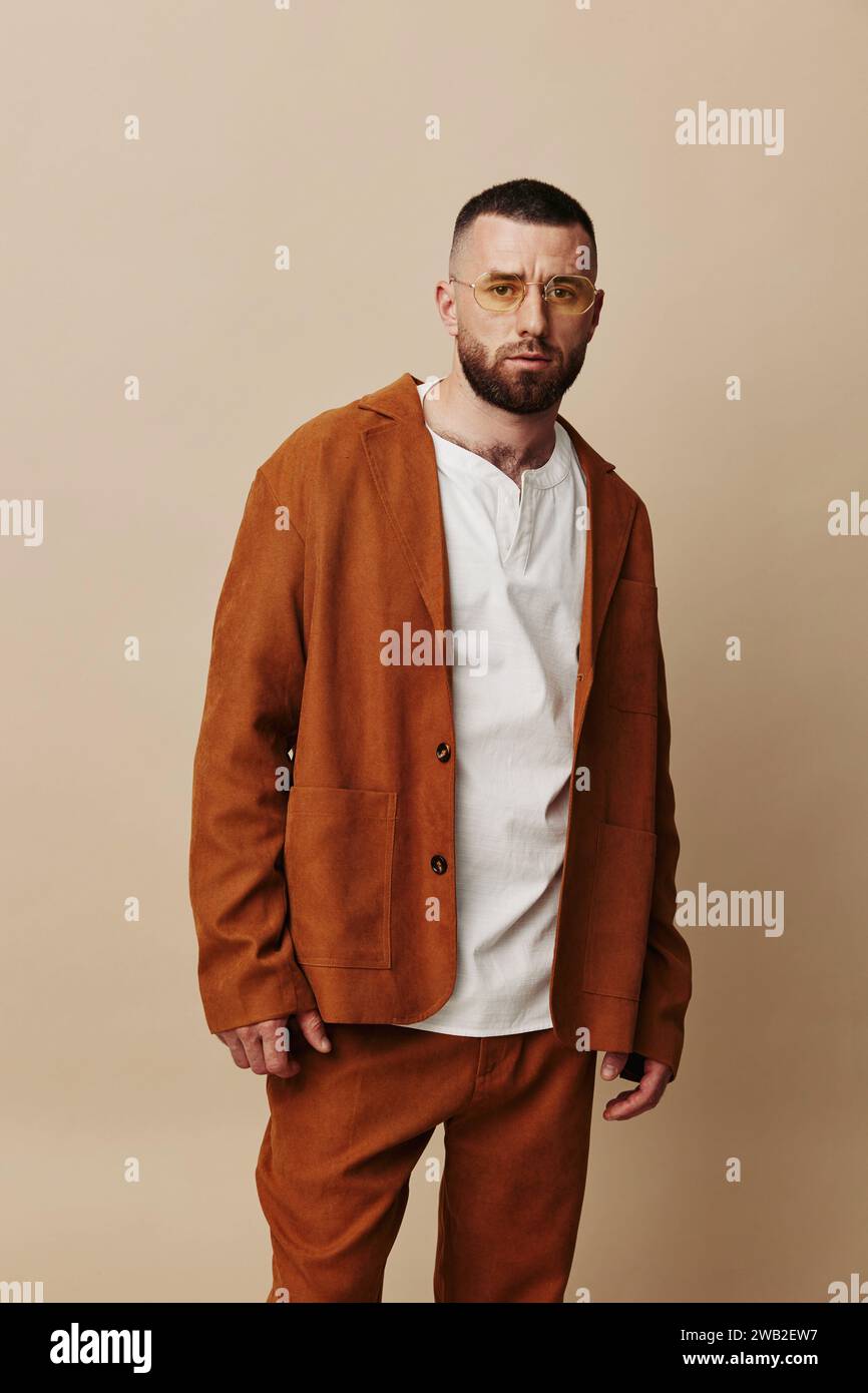 Caucasian fashionable background men adult attractive model men ...