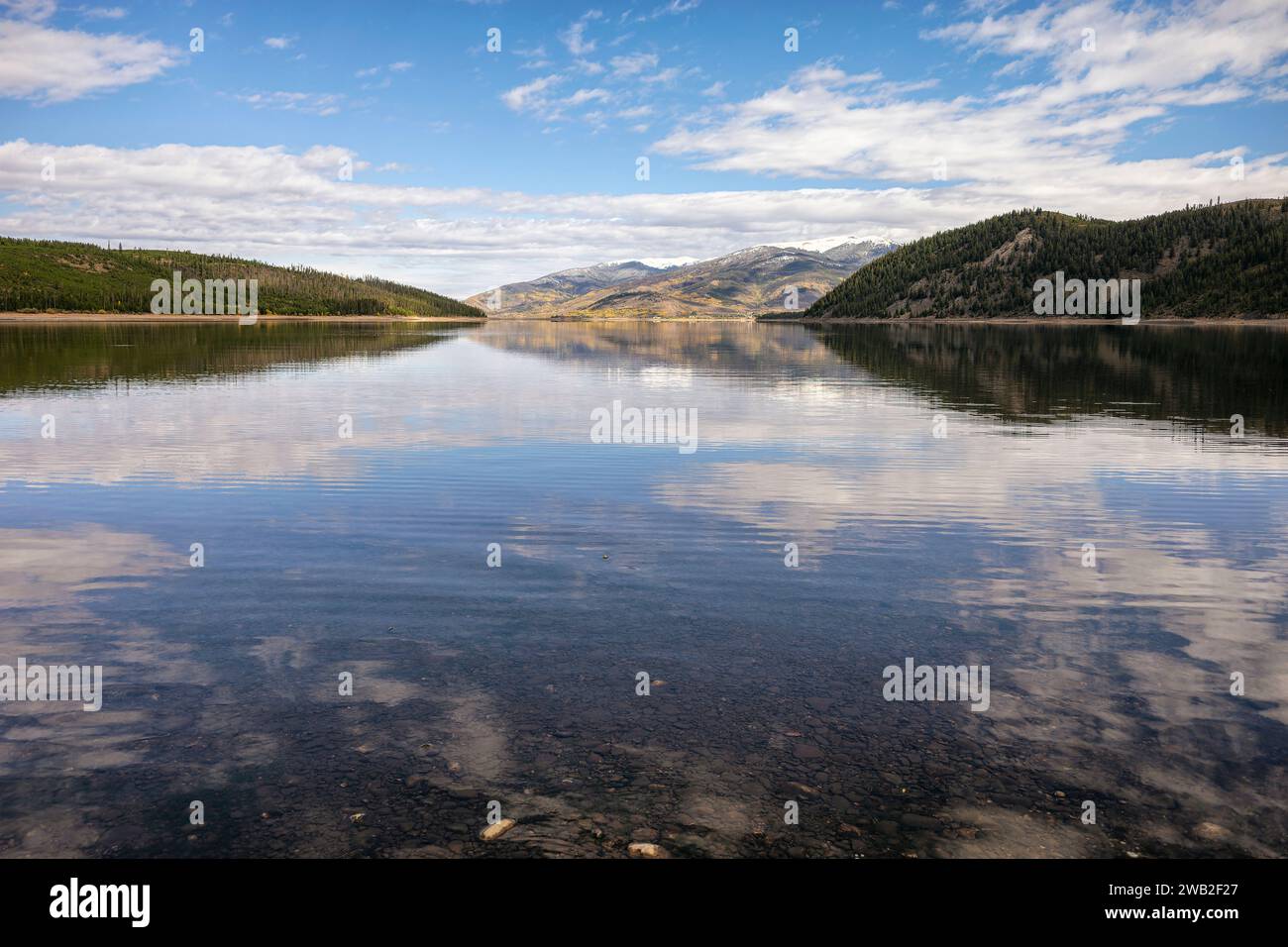 Calm waters at Dillon reservoir, Colorado Stock Photo - Alamy