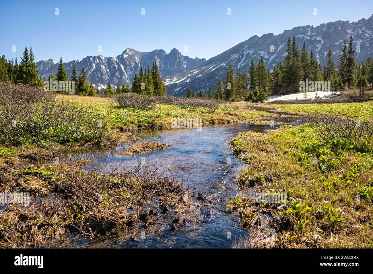Classic landscape in the Indian Peaks Wilderness, Colorado Stock Photo ...