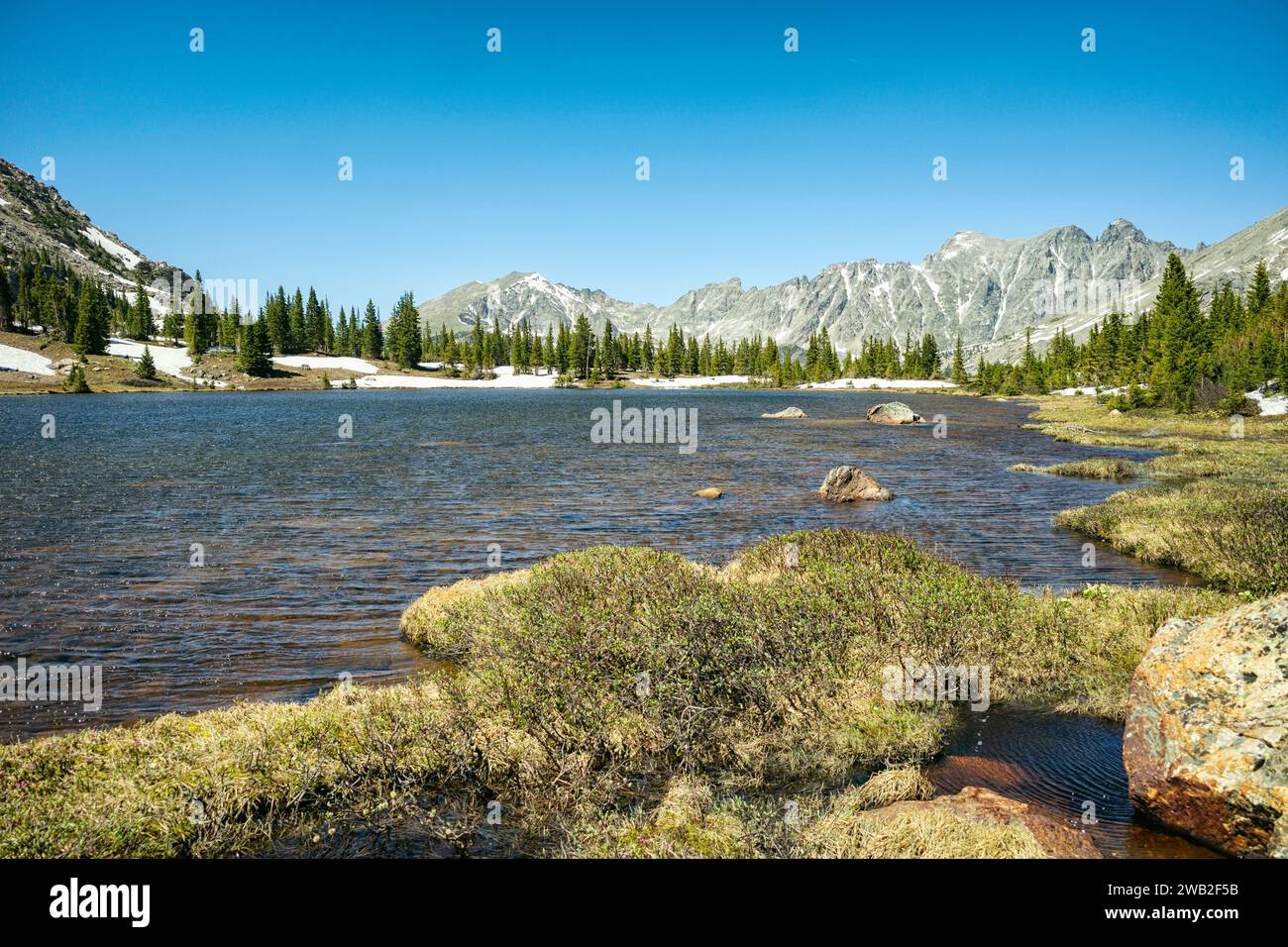The shore of Caribou Lake in Colorado Stock Photo - Alamy