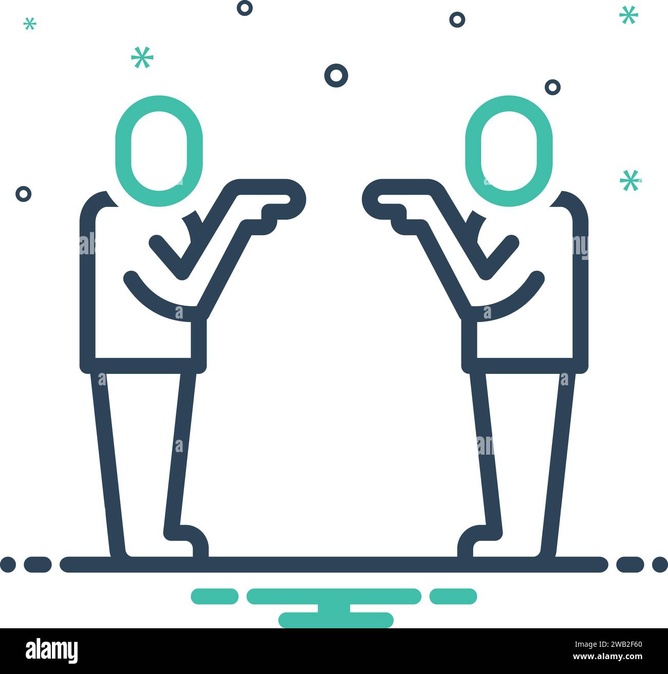 Icon against opposed Stock Vector Images - Alamy