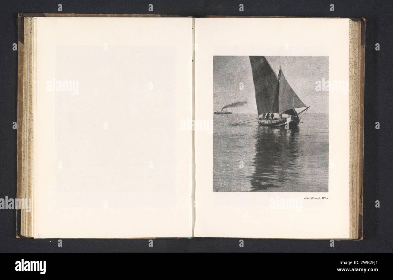 Sailing ship on open water, Hans Watzek, c. 1898 - in Or Before 1903 ...