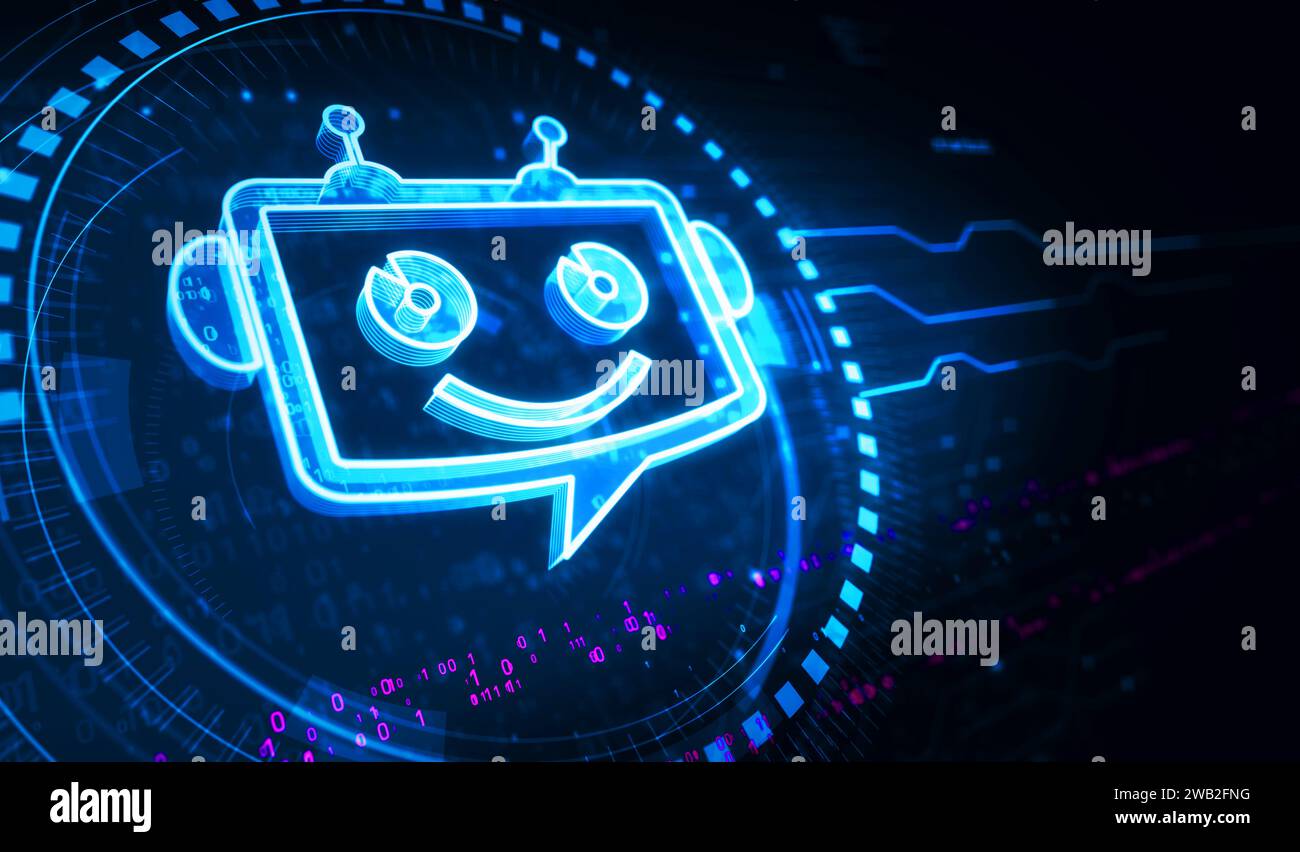 Chatbot Ai Online Assistant Support And Artificial Intelligence Chat Bot Symbol Digital Concept