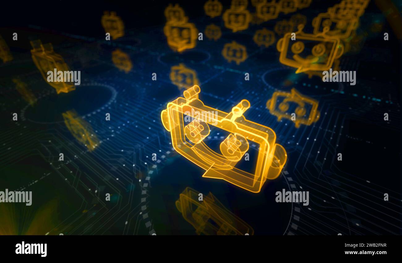 Chatbot Ai Online Assistant Support And Artificial Intelligence Chat Bot Symbol Digital Concept